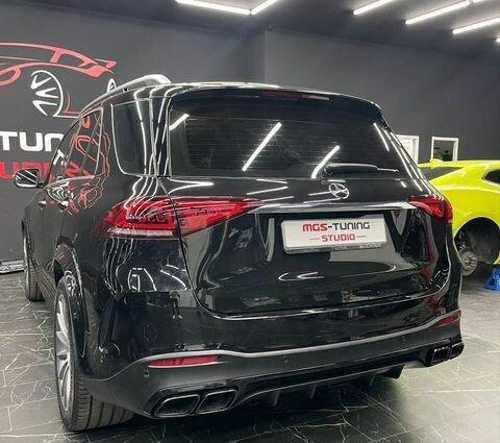 Диффузор с насадками 63 AMG черный GLE class v167