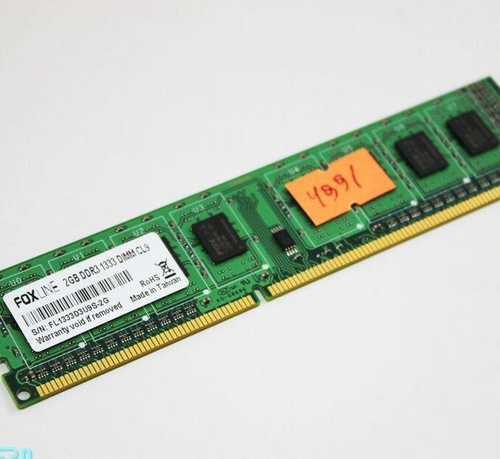 Оперативная память DDR3 2 GB 1333 MHz FoxLine
