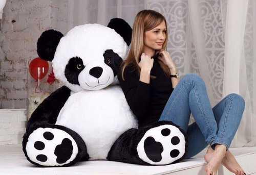 Плюшевая панда Максик 180см (черно-белый)