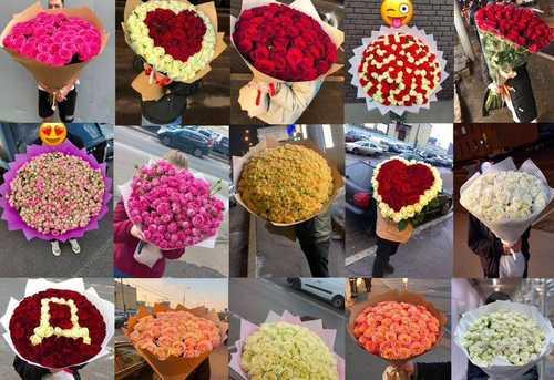 Доставка цветов подарок розы букет тюльпаны 8 март