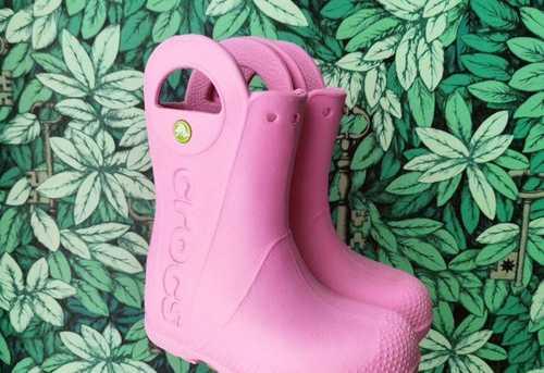 Резиновые сапоги для девочки crocs c7 28