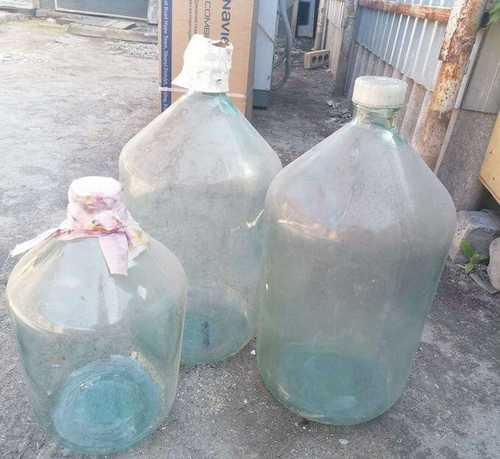 Стеклянные бутыли 20 и 15 литров