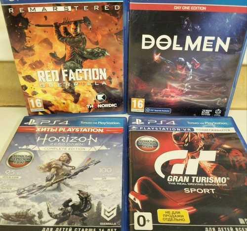 PS4 Red Faction/ Dolmen/ Horizon/ Gran Turismo