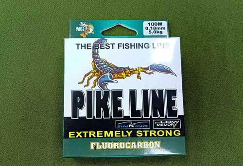Флюрокарбоновая леска Pike Line 100м, 0,18мм