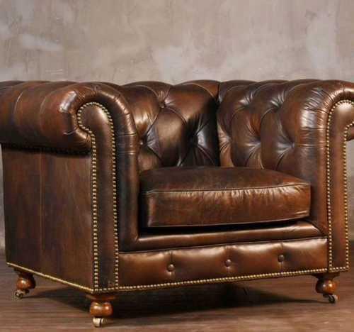 Кресло Chesterfield натуральная кожа