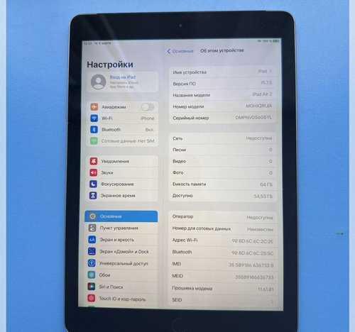 iPad Air 2 Wi-Fi   Cellular