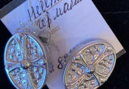 Серебряные запонки Hellmuth новые