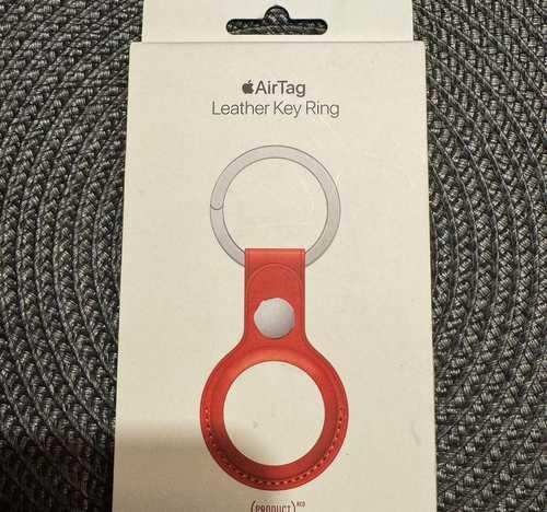 Чехол брелок для apple AirTag Leather Key Ring