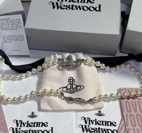 Ожерелье Vivienne Westwood mini bas pearl choker