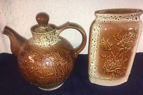 Керамический чайник и ваза Армавир
