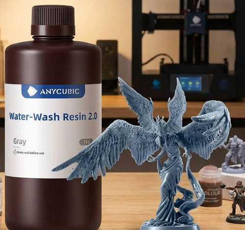 Смола Anycubic Water-Wash Resin 2.0 Gray