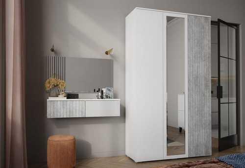 Шкаф белый глянец новый трехдверный ikea-стиль