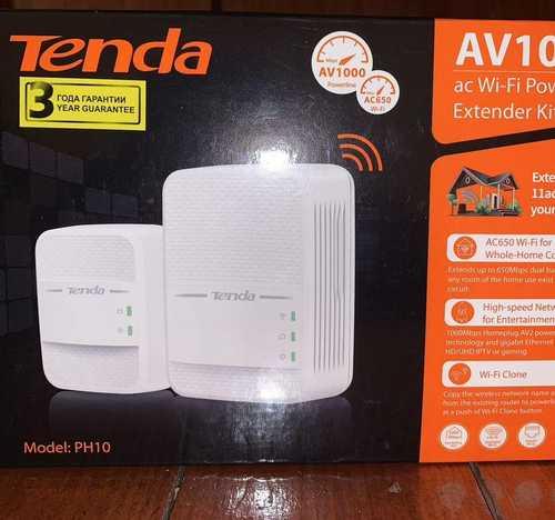 Tenda PH10 набор PowerLine адаптеров AV 1000