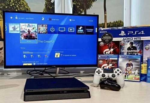 Playstation 4 Slim + 100 игр