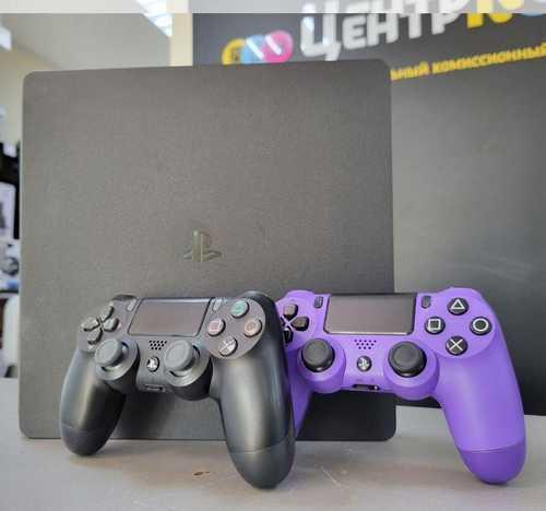 PS4 Slim 1TB + 2 геймпада + гарантия