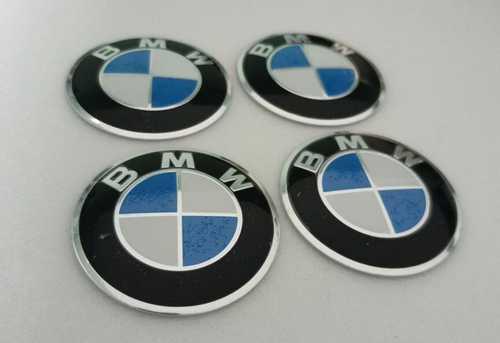 4шт наклейки BMW 56мм для колпаков литых дисков