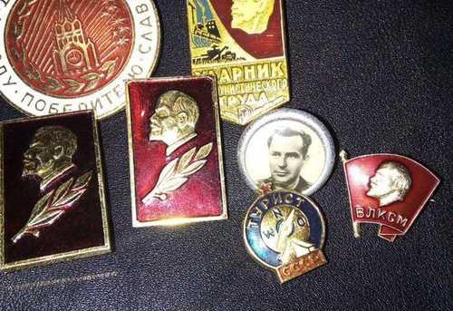 Значки СССР, монеты СССР, монеты России