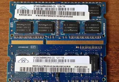 Память для ноутбука Nanya 4+2 Gb DDR3 1333 MHz