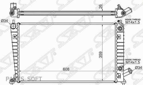 Радиатор охлаждения Сааб 9-5 97-10