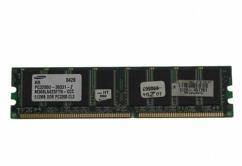 Модуль памяти dimm DDR 512Mb PC-3200 Samsung