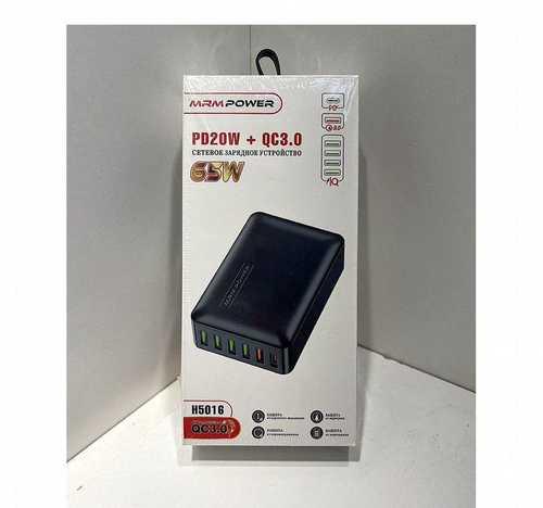 Сзу MRM H5016 6USB + PD20W + QC3.0 65W (Black)