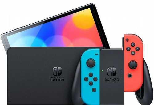 Nintendo Switch oled прошитая чипом picofly, игры