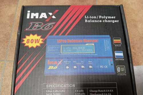 Зарядное imax B6 80W новое LiPo LiFePo Pb Cd