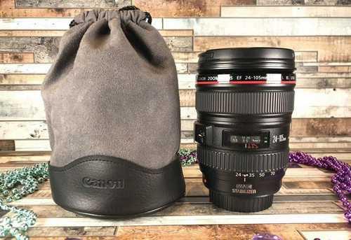 Canon EF 24-105mm 4L IS USM с чехлом (A516)