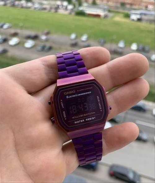 Часы Casio vintage фиолетовые