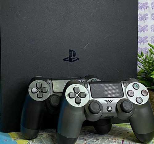 Прошитая Sony PS4 Slim + Игры + 2 Джойстика