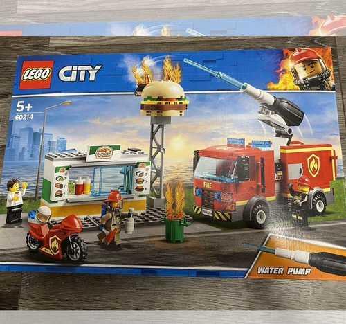 Конструктор lego City Fire Пожар в бургер-кафе