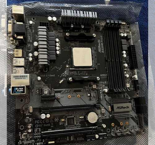 Материнская плата Asrock b450m pro4   cpu R5 3500x