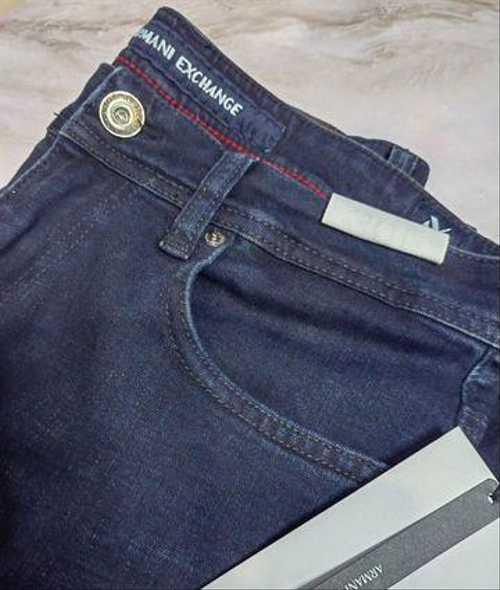 Армани мужские джинсы темно синие Slim Fit W38