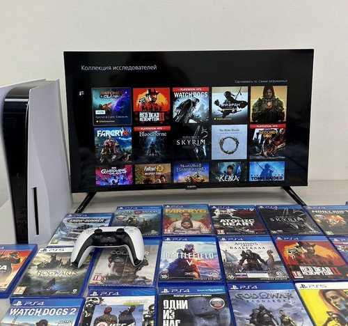 Sony Playstation 5 с дисководом  112 игр. Гарантия