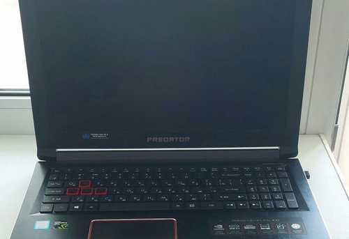 Игровой ноутбук 15.6" Acer Predator Helios 300 PH315-51, 1128 ГБ, Core i7-8750H, RAM 16 ГБ, GeForce GTX 1060 6 ГБ