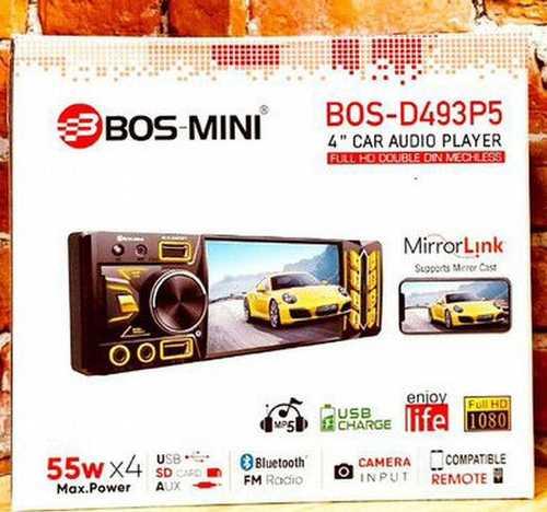 Магнитола с экраном BOS-mini BOS-D493P5 55Wx4