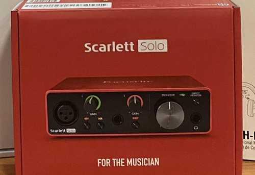 Внешняя аудиокарта focusrite scarlett solo 3rd gen