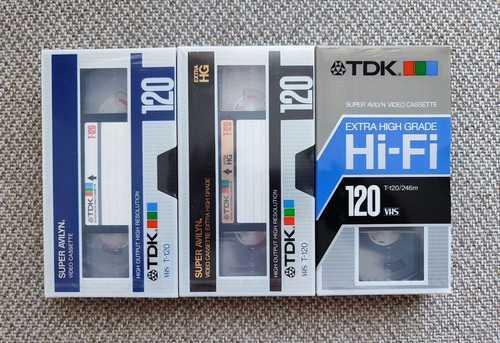 Линейка новых видеокассет VHS TDK, одним лотом