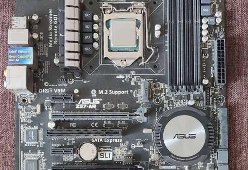 Материнская плата Asus Z97AR с процом i7-4790K