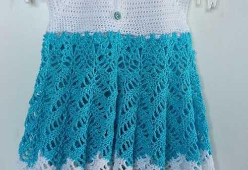 Платье для девочки вязаное ручной работы