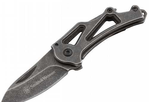 Smith & Wesson Pocket Knife Stonewash Keychain