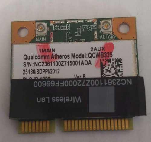 Wi-Fi+Bluetooth модуль Qualcomm Atheros qcwb335