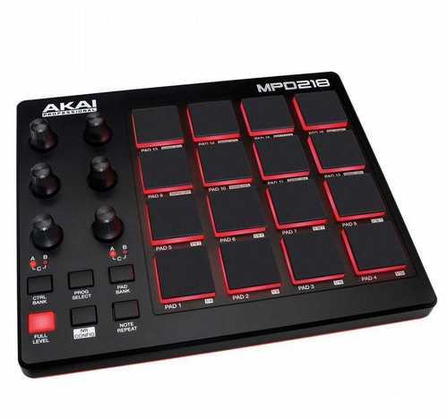 Midi контроллер akai PRO MPD218