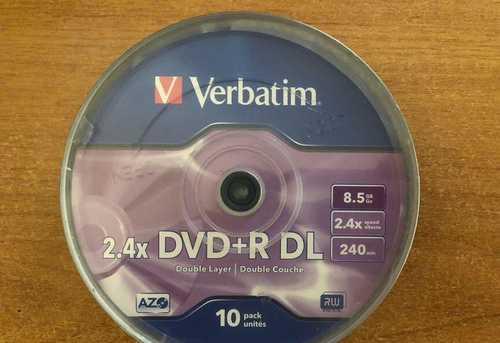 Болванки verbatim dvd r dl 8,5 gb 10 шт упаковка