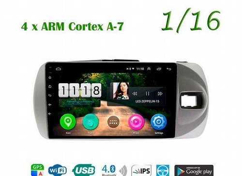 Шт. магнитола Toyota Vitz 14-2020, 1/16Gb 9 дюймов