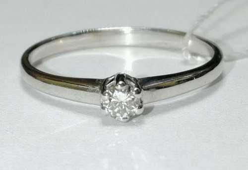Золотое кольцо с бриллиантом р 16,5 (21600)