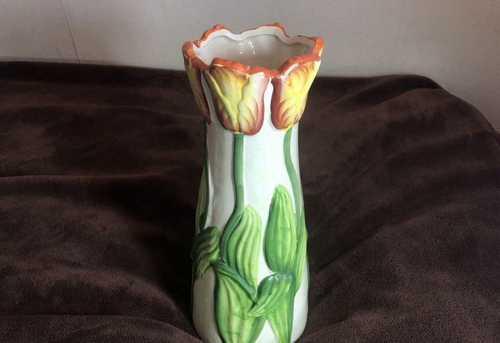 Ваза керамика ручной работы цветы