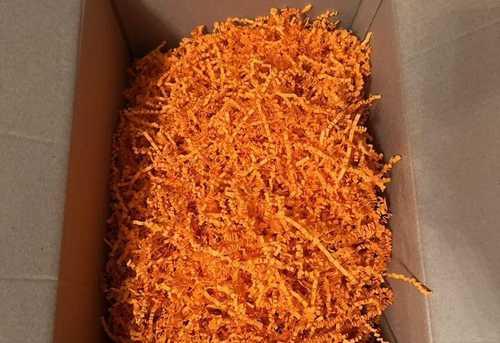 Наполнитель ярко-оранжевый в коробку для упаковки