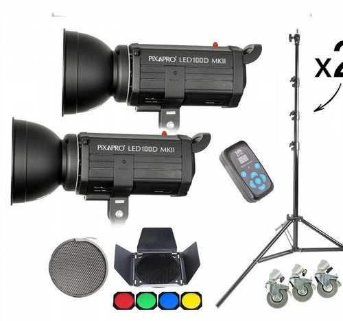 Студийный постоянный свет Pixapro LED100D MK2