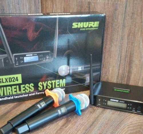 Радиосистема 2 микрофона Shure glxd24/beta 58a